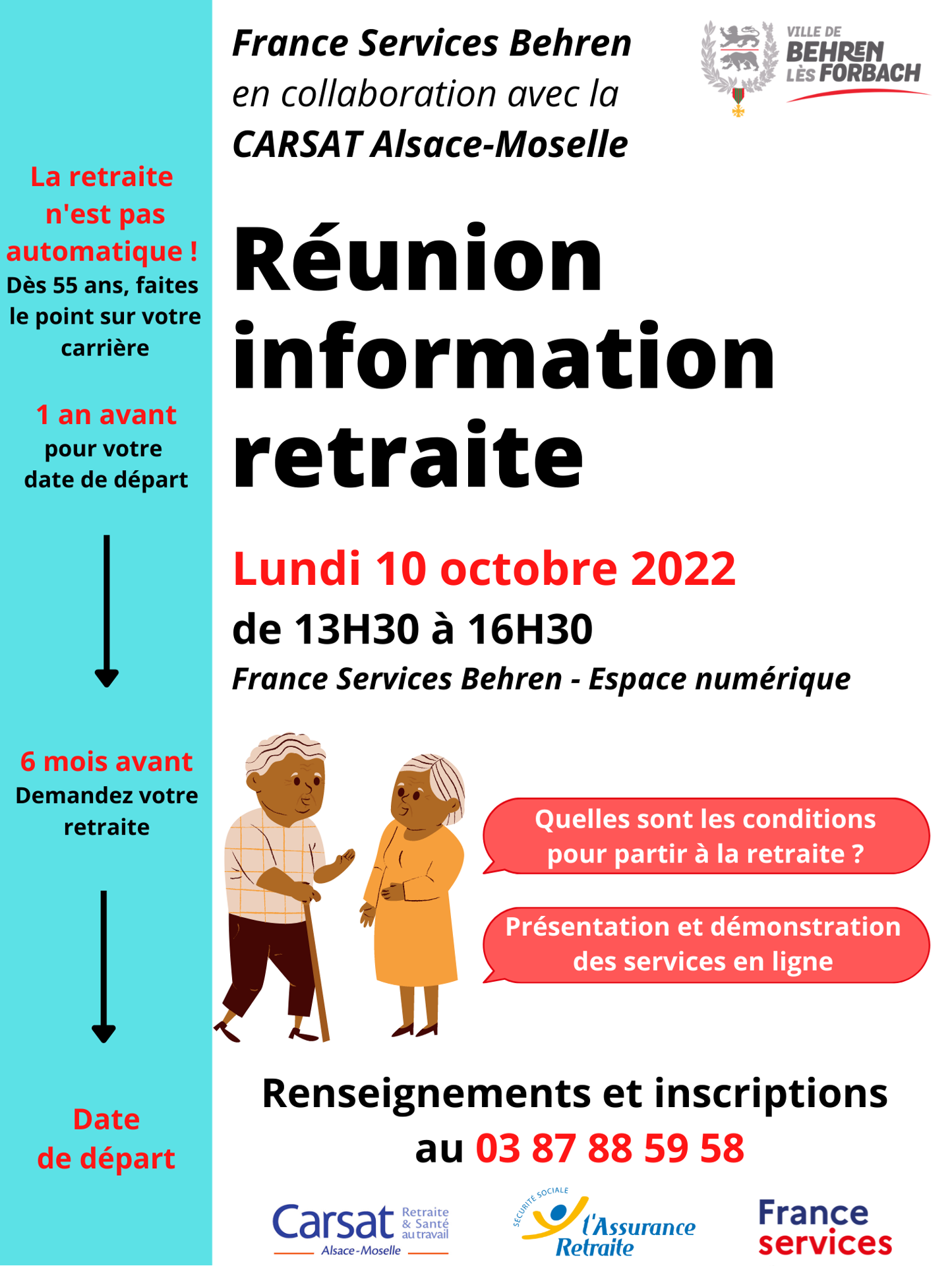 RÉUNION INFORMATION RETRAITE | Behren-Lès-Forbach (Moselle) | Site officiel